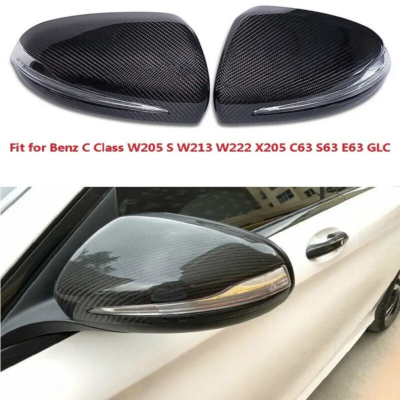 Carbon-Side-Mirror-Cover-For-Mercedes-Benz-C-S-E-Class-W205-W213-222 ...
