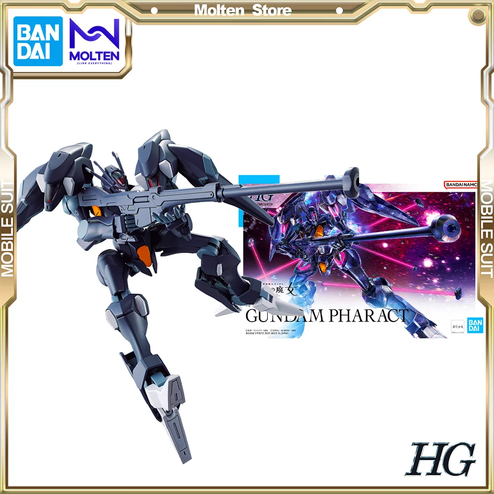 Bandai original hg 1/144 gundam pharact a bruxa de mercúrio terno móvel gundam modelo kit gunpla ...