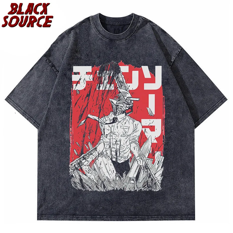 Chainsaw-Warrior-Chainsaw-Man-T-Shirts-for-Men-Anime-Manga-Vintage-100 ...
