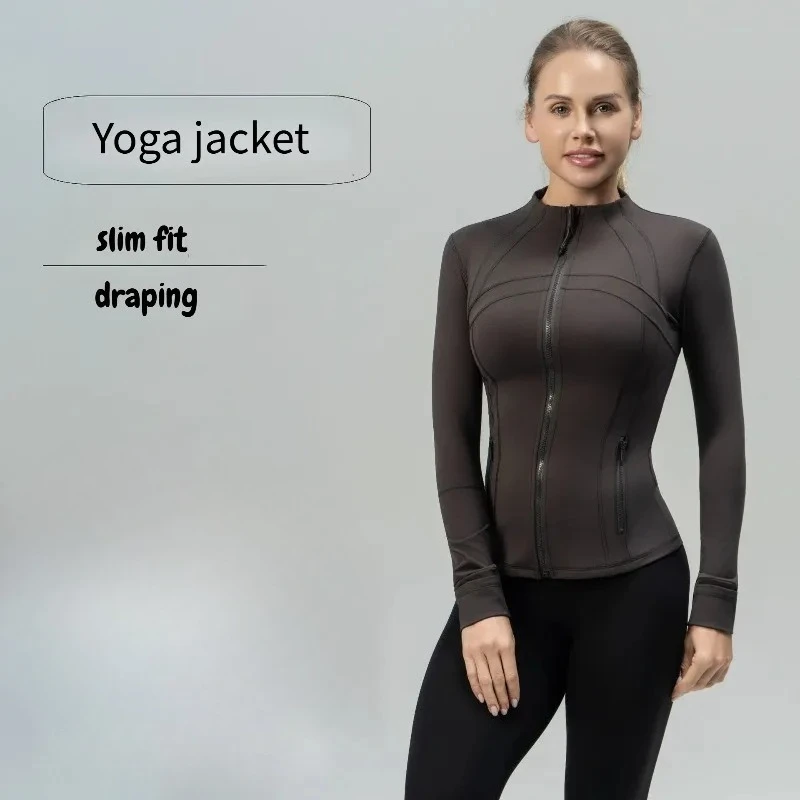 Top Yoga Suit Tight Fitting and Comfortable Slimming Jacket Long ...