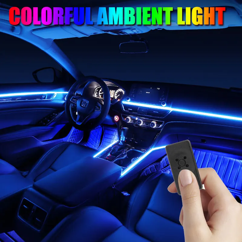 1-2-in-1-Car-Interior-Lights-Decorative-Ambient-Lights-RGB-LED-Fiber ...