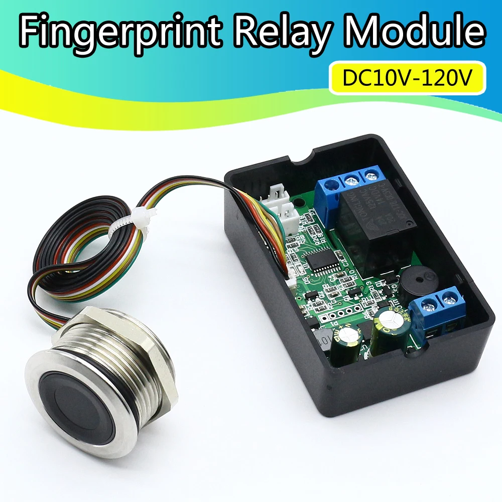 Fingerprint-relay-control-module-DC10V-120V-door-lock-controller-access ...