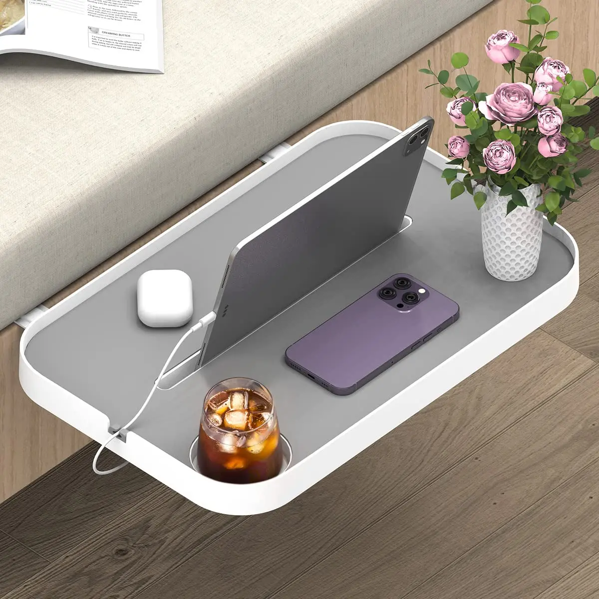 KIWIFOTOS Bedroom Furniture Bedside Table Creative Tray Metal Table ...