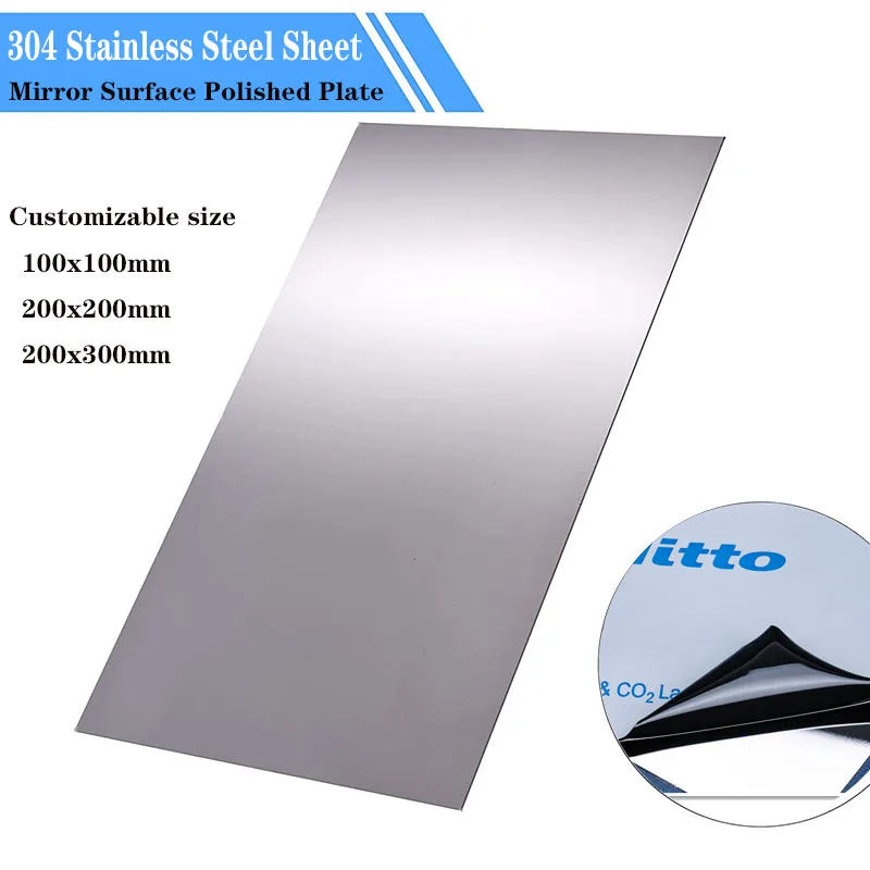 1pc-Mirror-8k-Surface-304-Stainless-Steel-Sheet-Single-sided-double ...