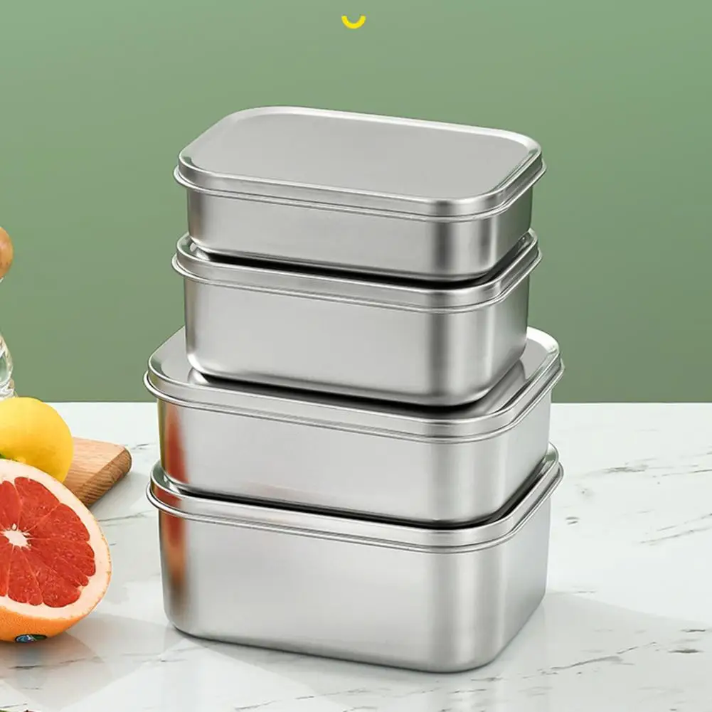Durable-Stainless-Steel-Crisper-Reusable-Lunch-Box-Easy-to-Clean-Sealed ...