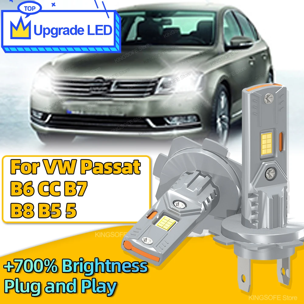 2x 6000K Super Bright White Light H7 Headlight Bulb 30000LM LED Car ...
