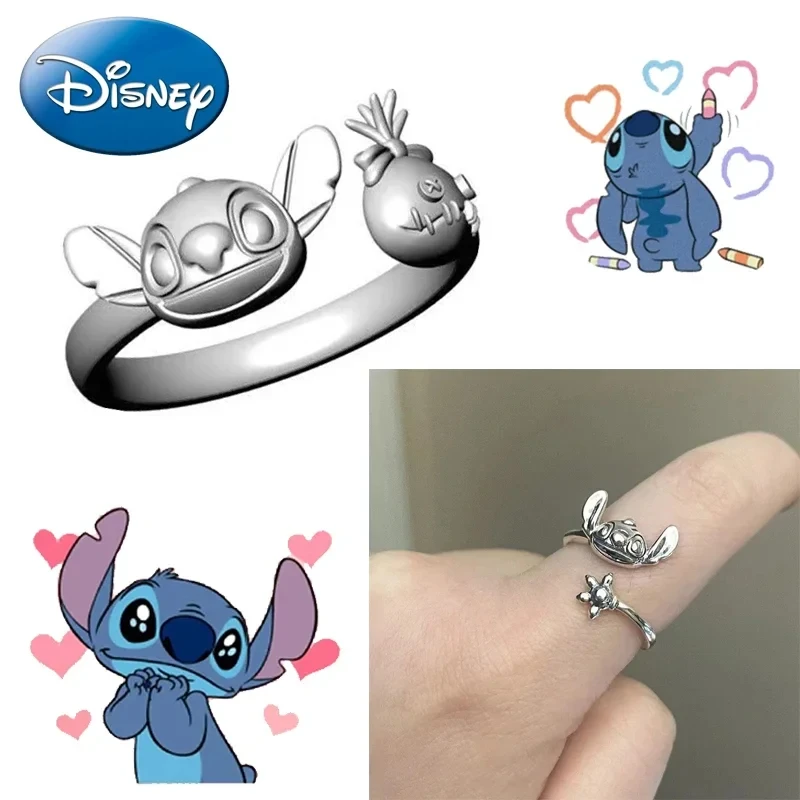 Neue-Disney-Anime-Lilo-Stich-Ring-Cartoon-Stich-Mickey-verstellbare ...