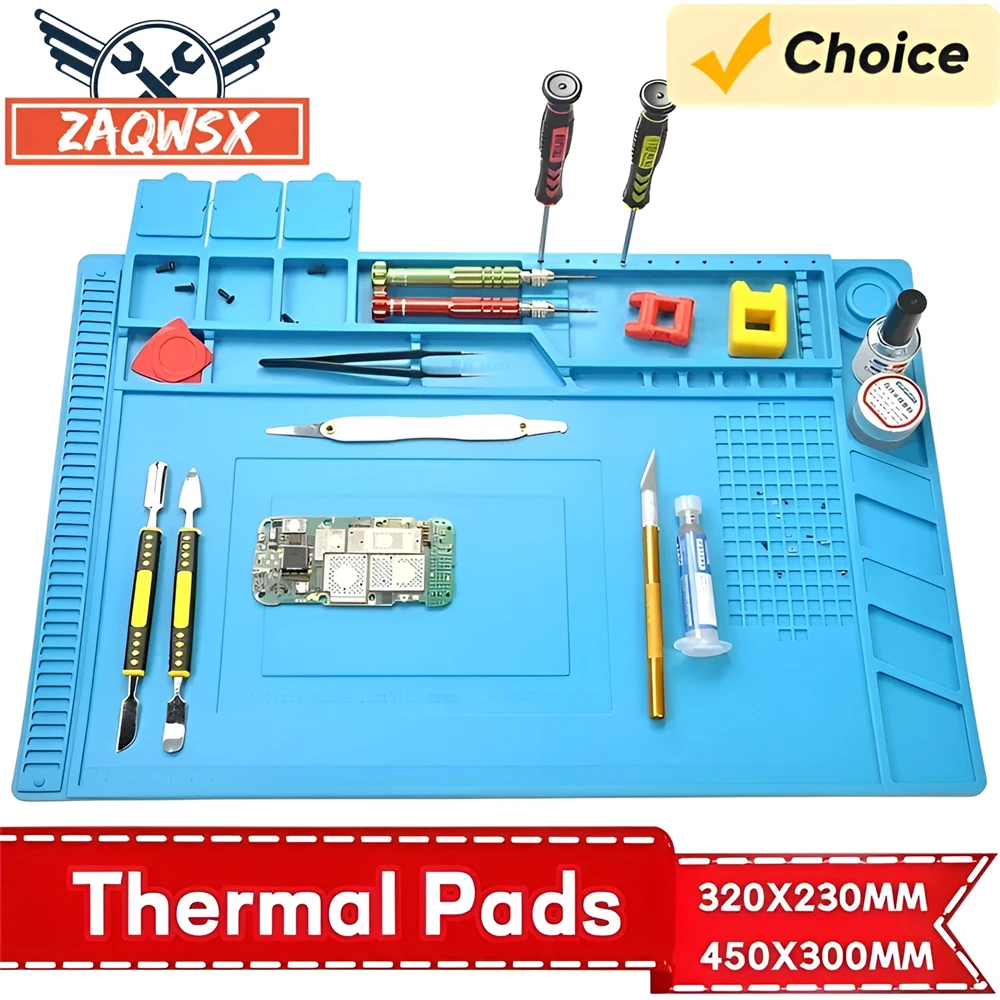 500℃ Heat-Resistant Soldering Station Silicon Mat Work Pad Desk ...