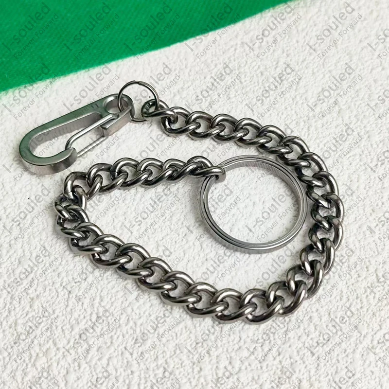 Premium-Pure-Titanium-Bag-Wallet-Chain-KeyChains-Round-Curb-Chain-Width ...