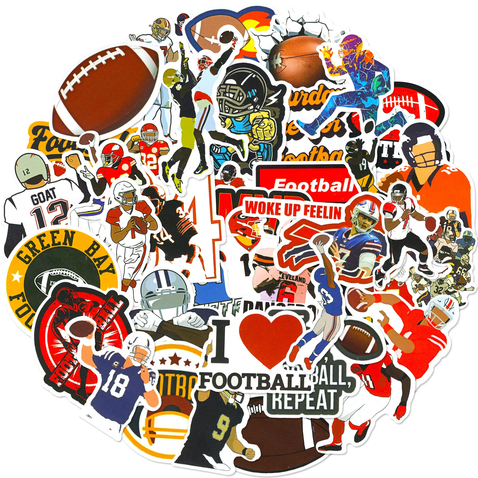 NFL-Sports-Stickers-American-Football-Stickers-Rugby-Graffiti-for-Phone ...