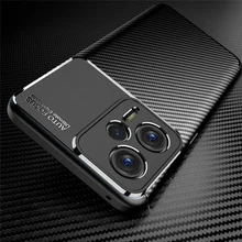 For Xiaomi Poco F5 Pro 5G Case Slim Carbon Fiber Soft Silicone Back ...
