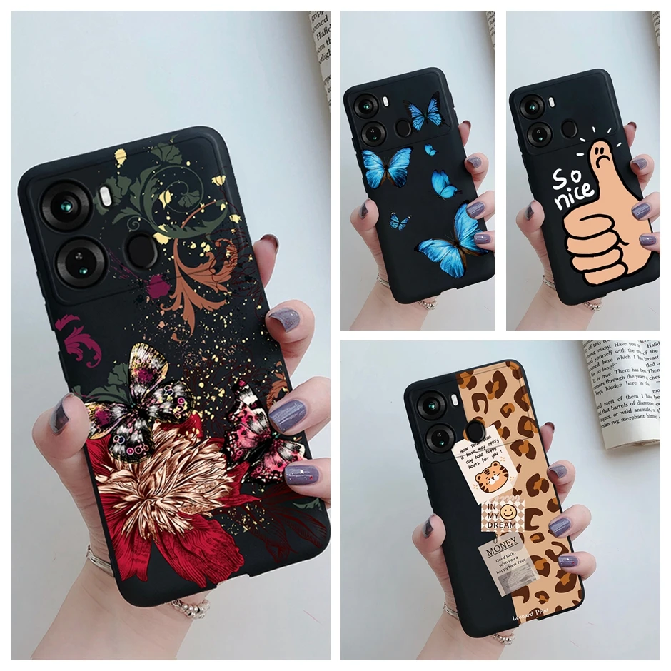 For Funda Itel P40 Case Soft Silicone Cute Fashion Back Cover Cartoon ...