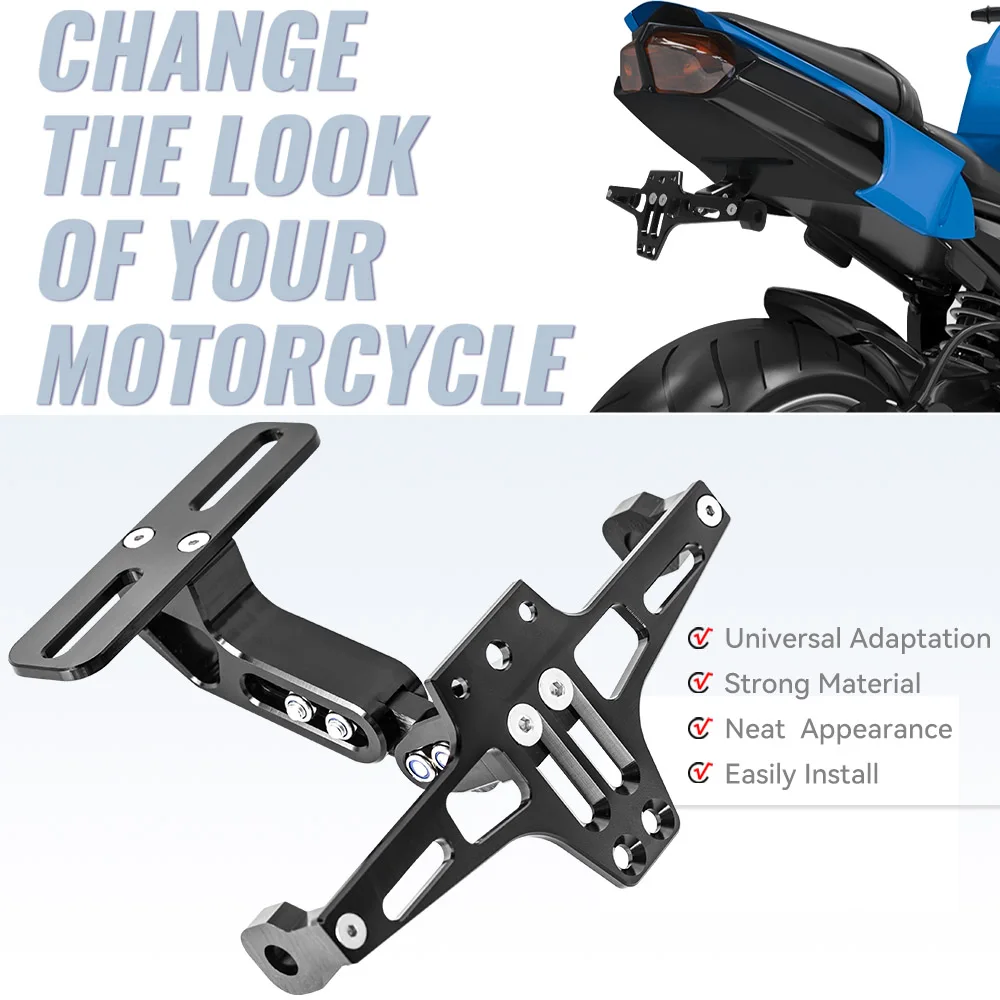 Motocicleta-traseira-License-Plate-Mount-Holder-luzes-de-sinaliza-o ...
