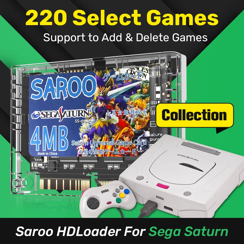 Saroo-HDLoader-para-Console-Saturn-Leitor-de-Jogos-Suporte-a-Cartucho ...