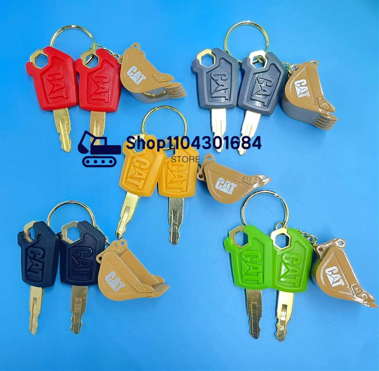 2pcs Key 5P8500 for CAT-Excavator Heavy Equipment Keychain 8H5306 F0002 ...