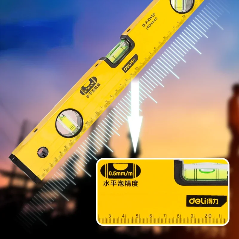 Deli-300-600mm-High-Precision-Magnetic-Level-Ruler-Aluminum-Alloy ...