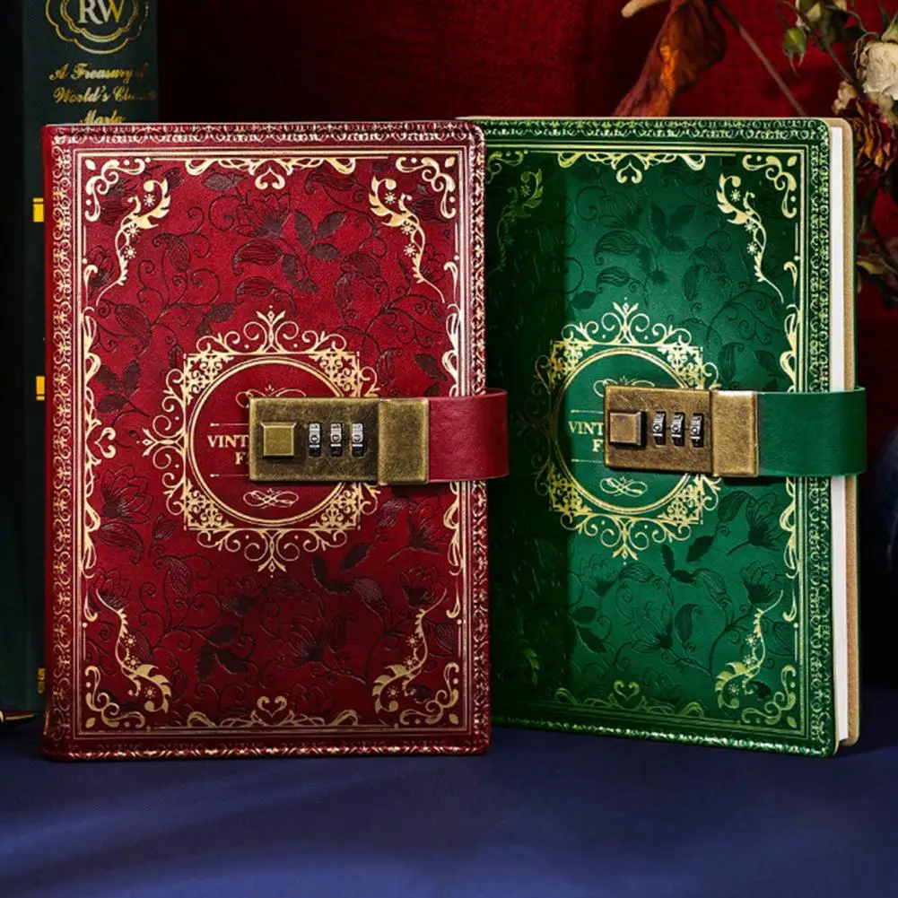 Retro-Style-Notebook-with-Digital-Combination-Lock-Password-Protected ...
