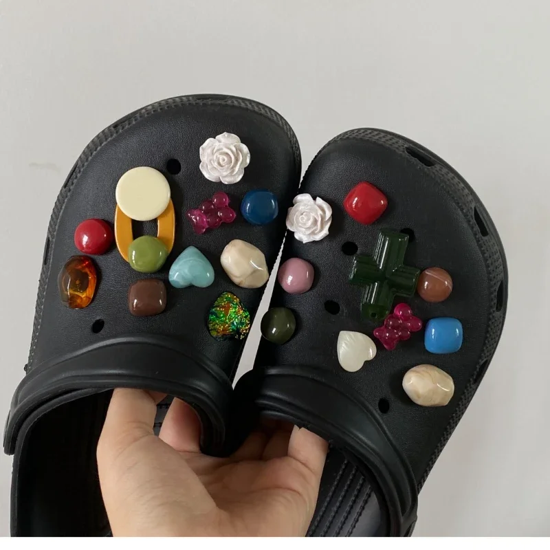 Fashion Irregular Geometry Shoe Charms for Crocs DIY Multicolor Vintage ...