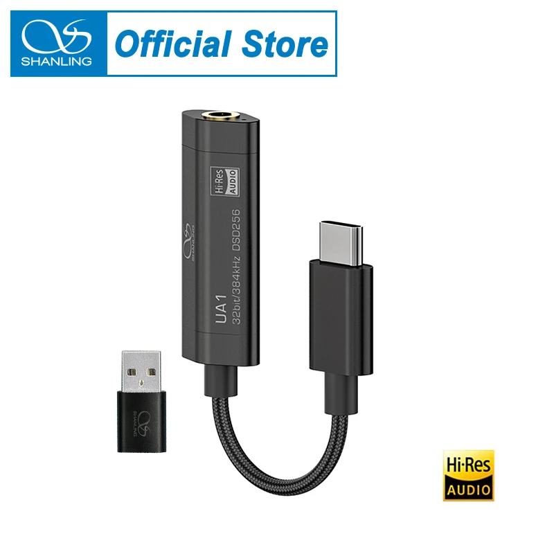 Shanling Ua1 Ua1pro Hi-res Usb Dac Amp Adapter Type C To 3.5mm Audio Cable Es9218p Es9219 Pcm384 ...