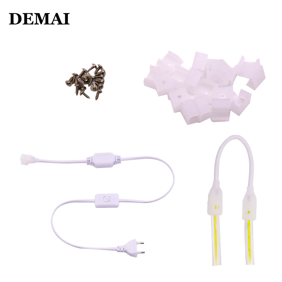 Light-Fix-Clips-Acess-rios-Conector-220V-EU-LED-Strip-Plug-Para-cob ...