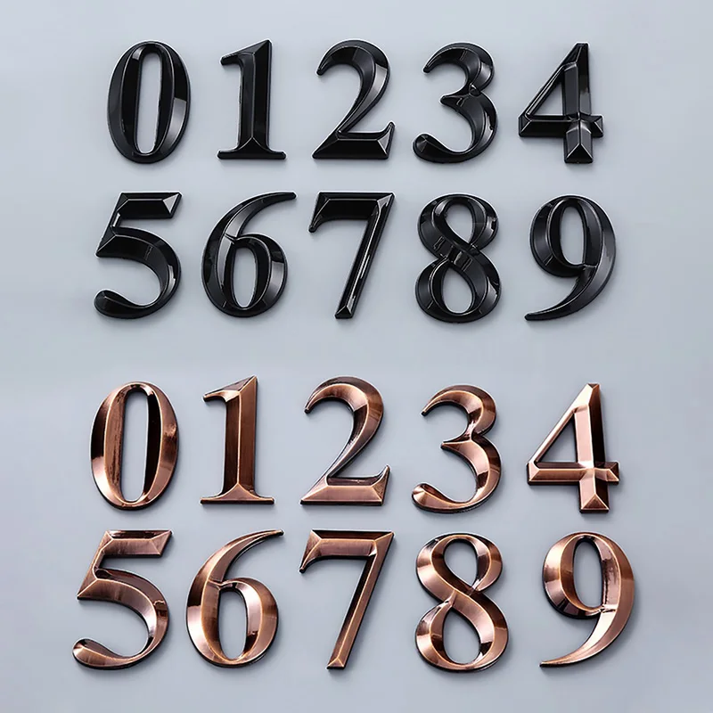 5cm-Self-adhesive-Acrylic-House-Numbers-Doorplates-Address-Sign-Plates ...