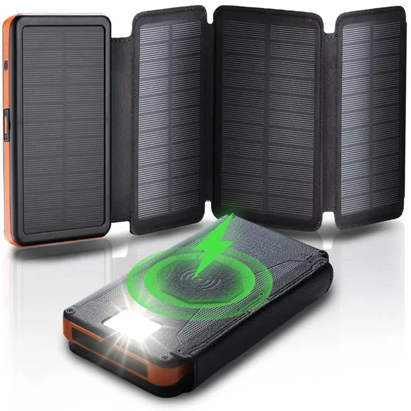 4-Solar-Panels-25000mAh-Solar-Power-Bank-with-Wireless-Charging-for ...