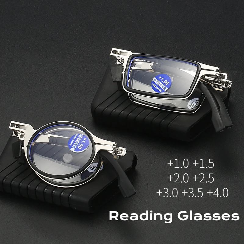 Blue-Light-Blocking-Reading-Glasses-Men-Metal-Foldable-Presbyopia ...