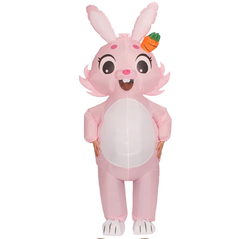 Easter Bunny Adult Inflatable Costume Funny Cute Rabbit Cosplay Suit ...