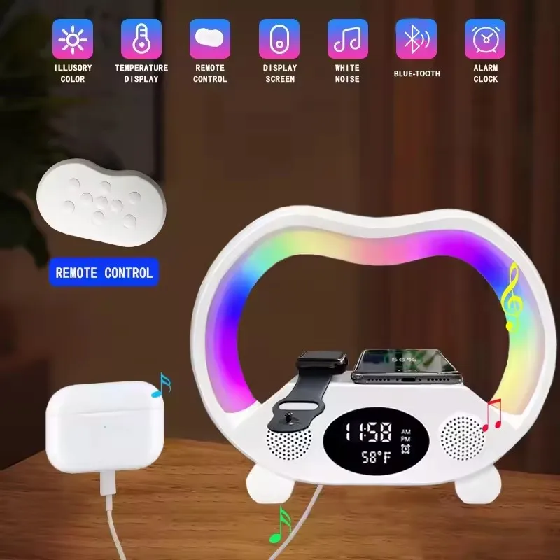 Home-BT-Speaker-Led-Alarm-Clock-Universal-Charger-Digital-Rgb-Alarm ...