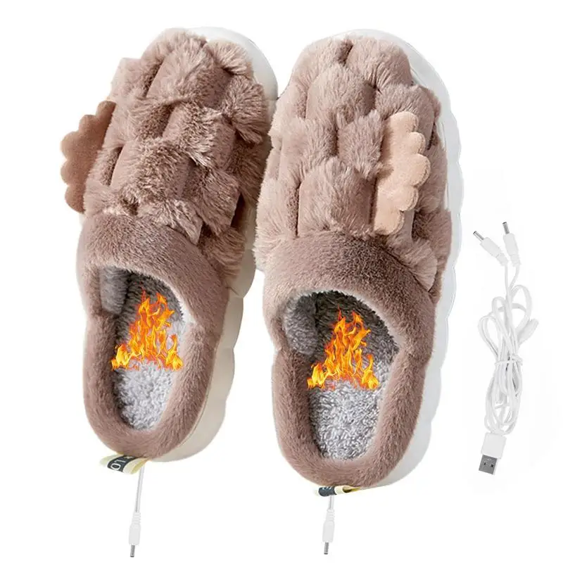 Electric-heating-slippers-USB-heated-slippers-Non-Slip-Soft-Electric ...