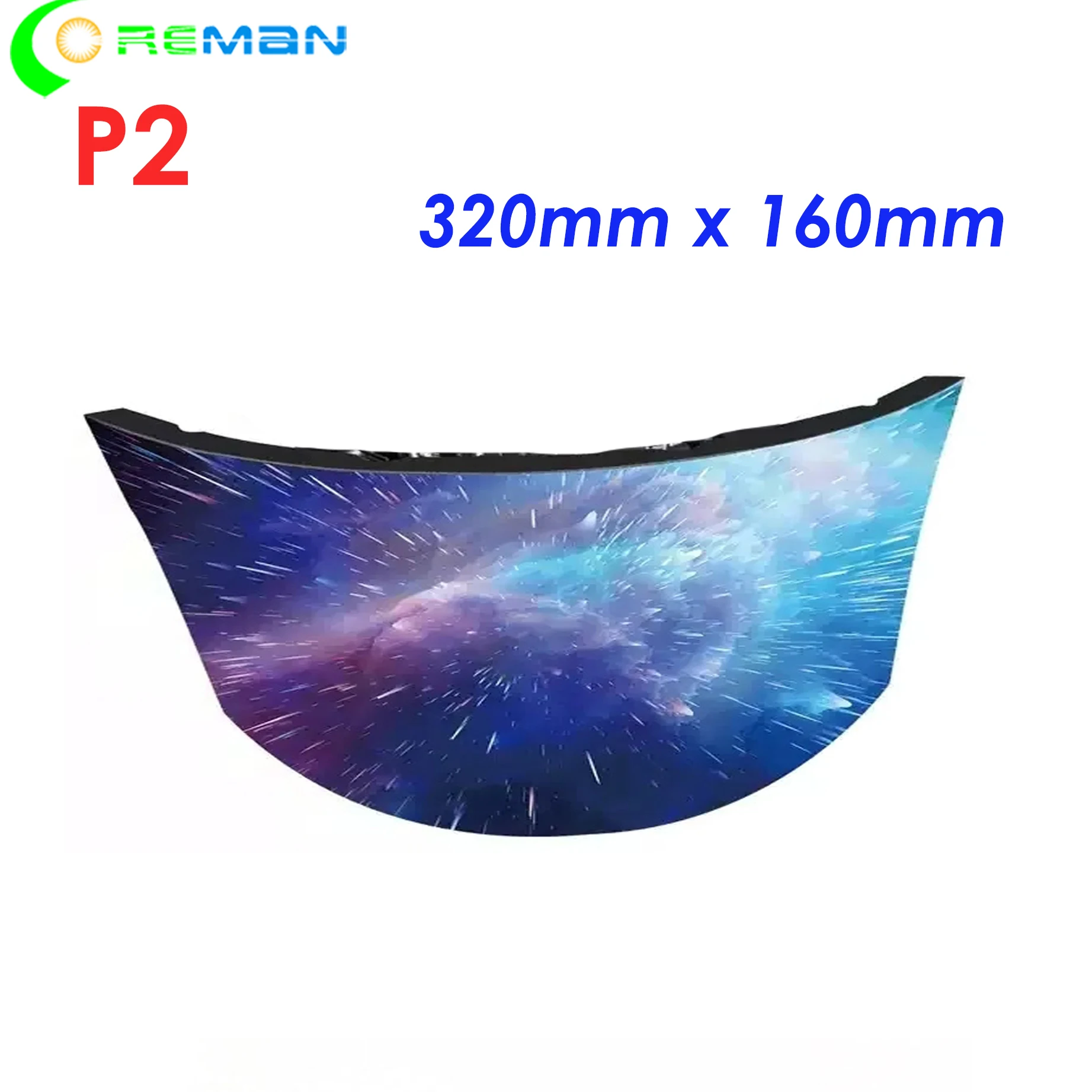 Factory-price-indoor-Curved-Flexible-P2-LED-Display-Module-160x320mm ...