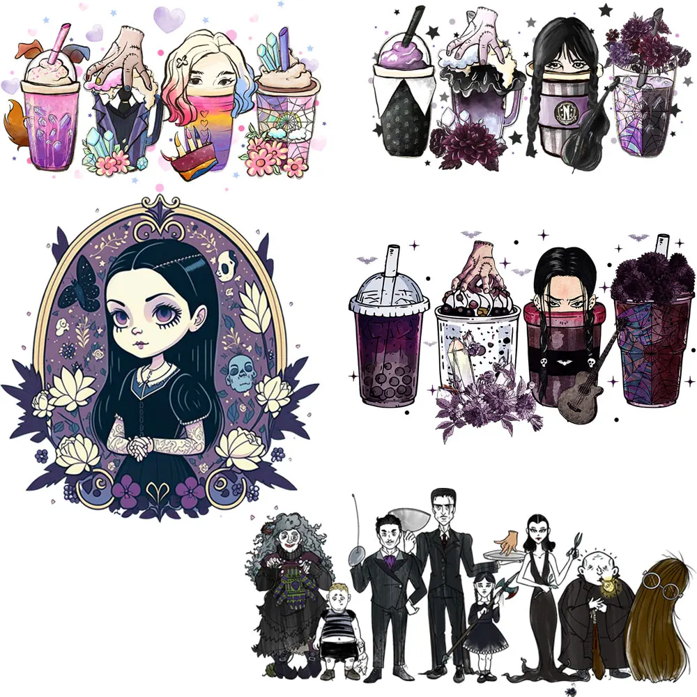 Wednesday-Coffee-Iron-On-Transfer-Patches-For-Clothing-Thermal-Stickers ...