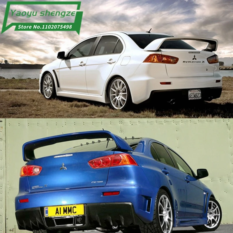 For-LANCER-Spoiler-EVO-ABS-Material-Car-Rear-Wing-Primer-Color-Rear ...