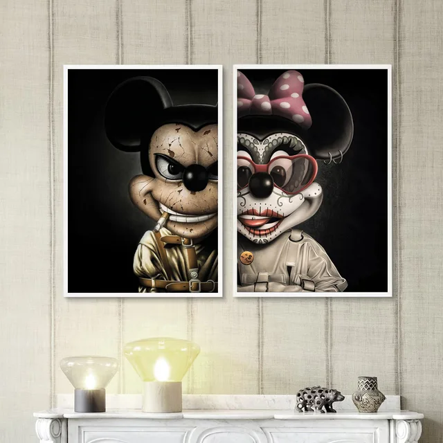 Mickey Mouse Gangster Bilder MICKEY MAUS THE FINGER Aufkleber Sticker