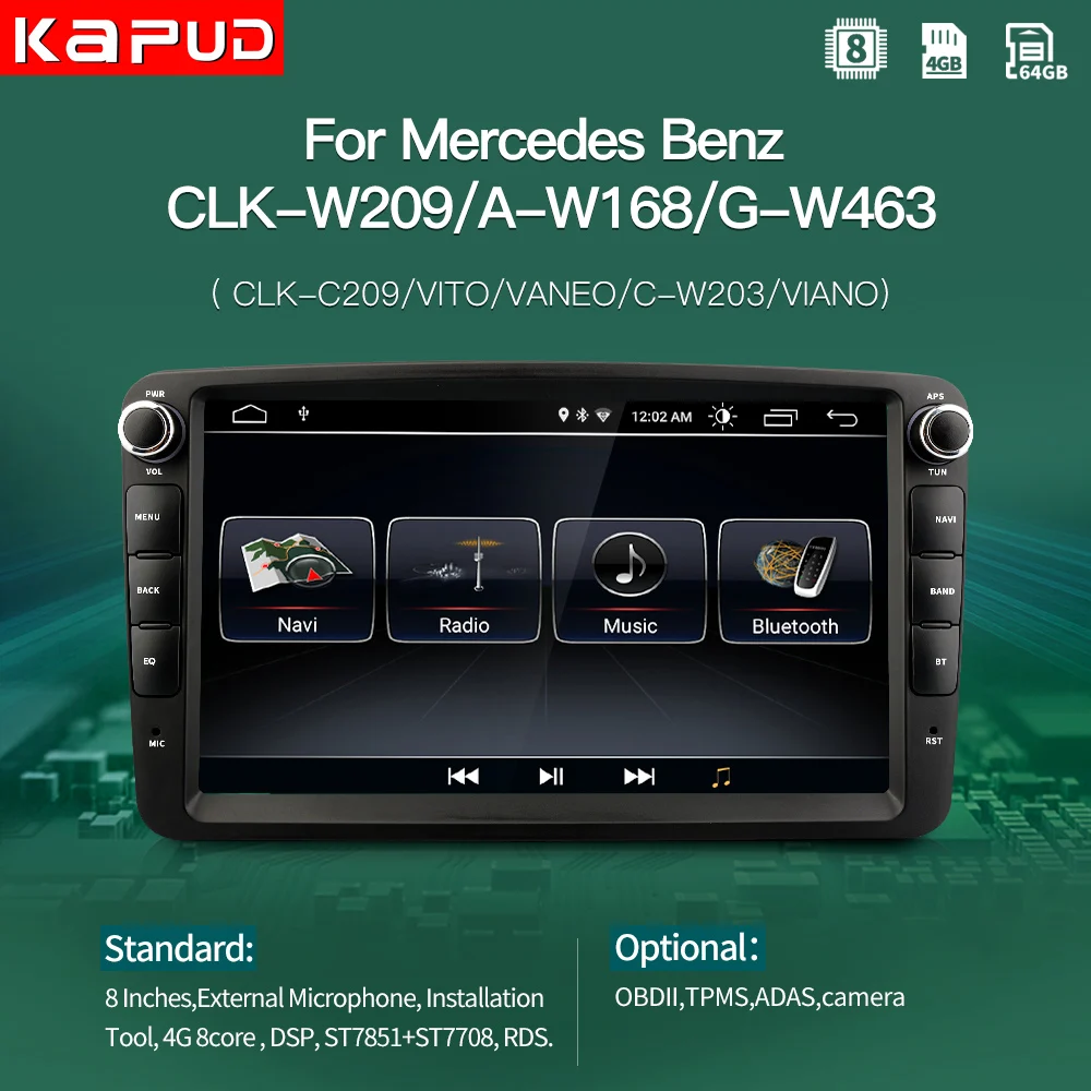 Kapud Android 10 Radio Stereo Car Multimedia Player For Mercedes Benz ...