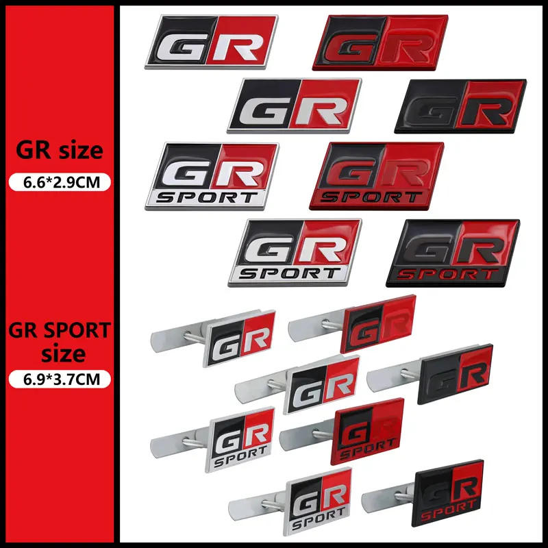 GR-GAZOO Emblem Car Body Sticker Racing Grille Badge Decorate For ...