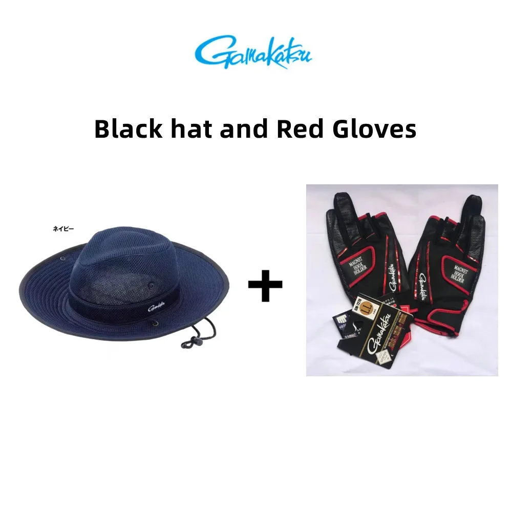 2024-New-Gamakatsu-Hat-and-Glove-Set-Sunvisor-Fishing-Hat-Fishing-Cap ...