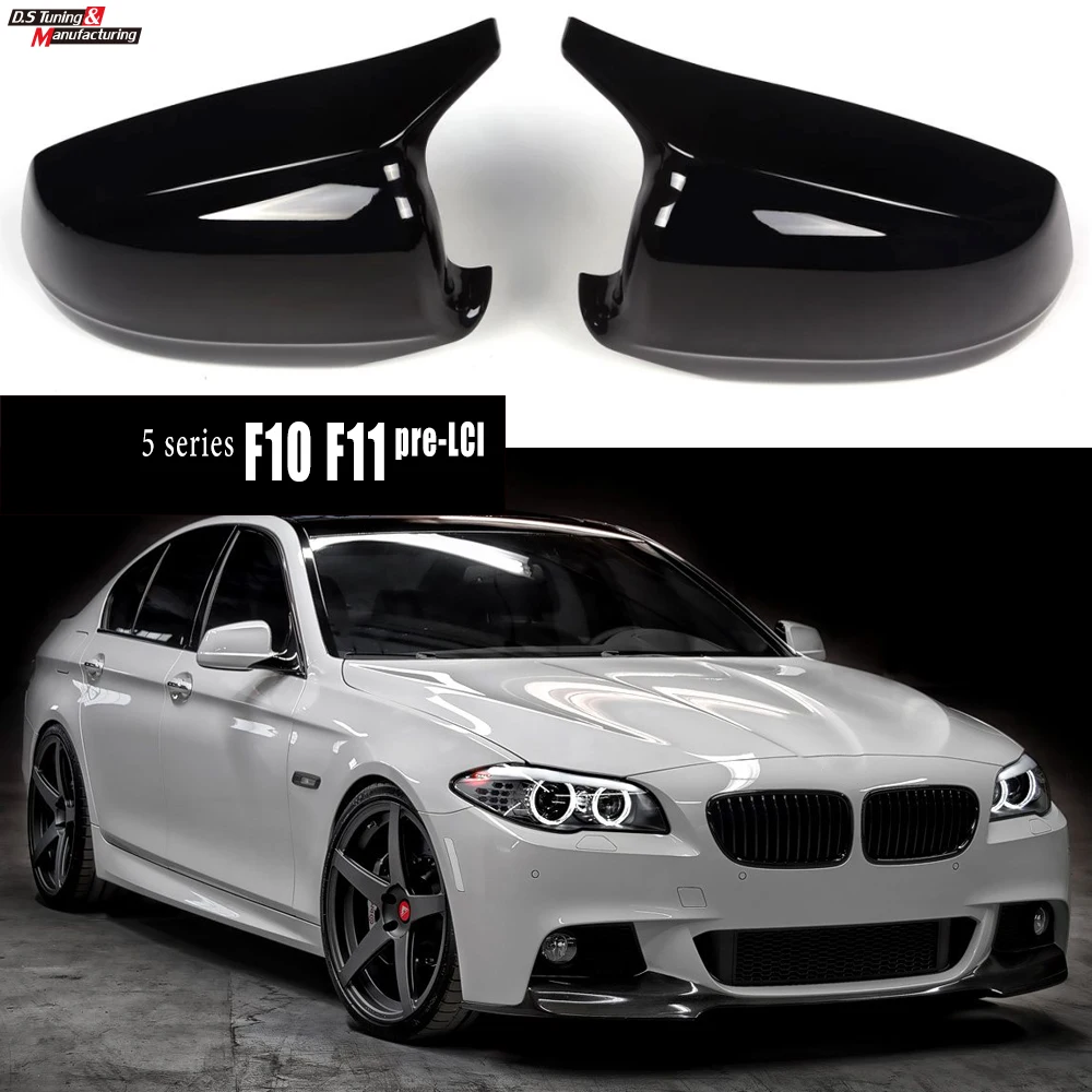 Oxhorn-Style-Gloss-Black-Plastic-Car-Door-Wing-Side-Rearview-Mirror ...