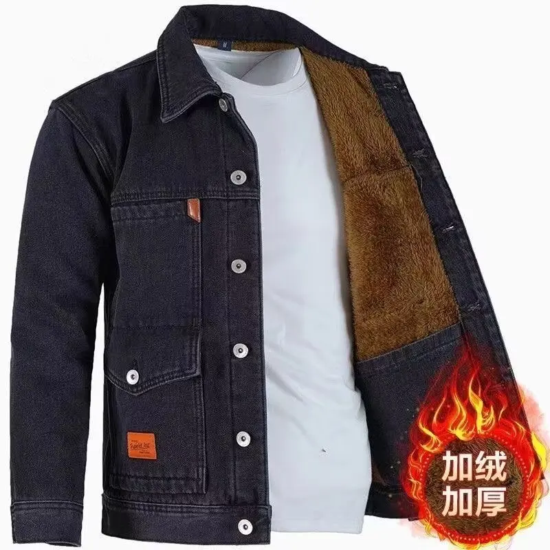 Winter-Denim-Jacket-Comfort-Fleece-Thick-Windbreaker-Warm-Mens-Jackets ...