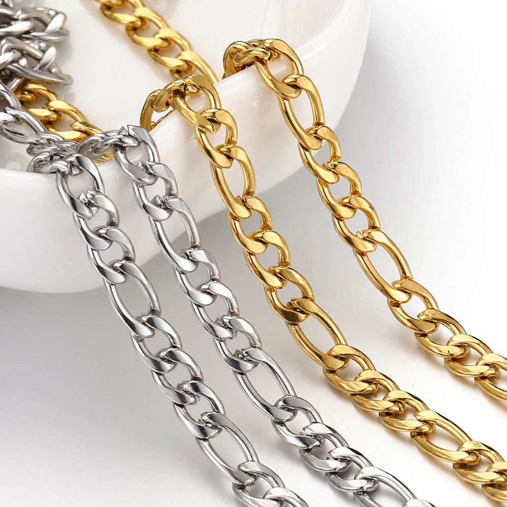 2meters 1Meter Gold Color Stainless Steel Chains for Jewelry Making DIY ...