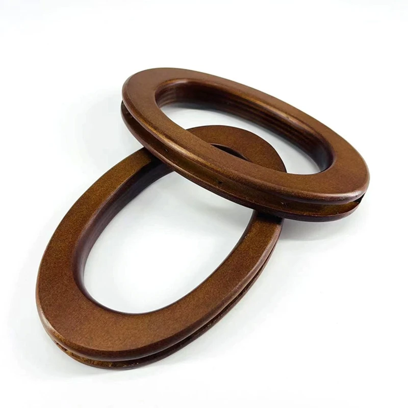 2PCS Wooden Oval Shape Handles Replacement Decorative Handle for ...