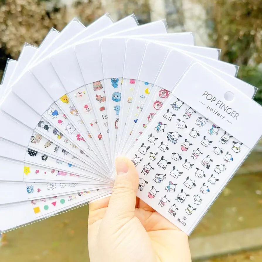 Sanrio-3D-Cartoon-Hello-kitty-Nail-Sticker-Kawaii-Animation-Pochacco ...