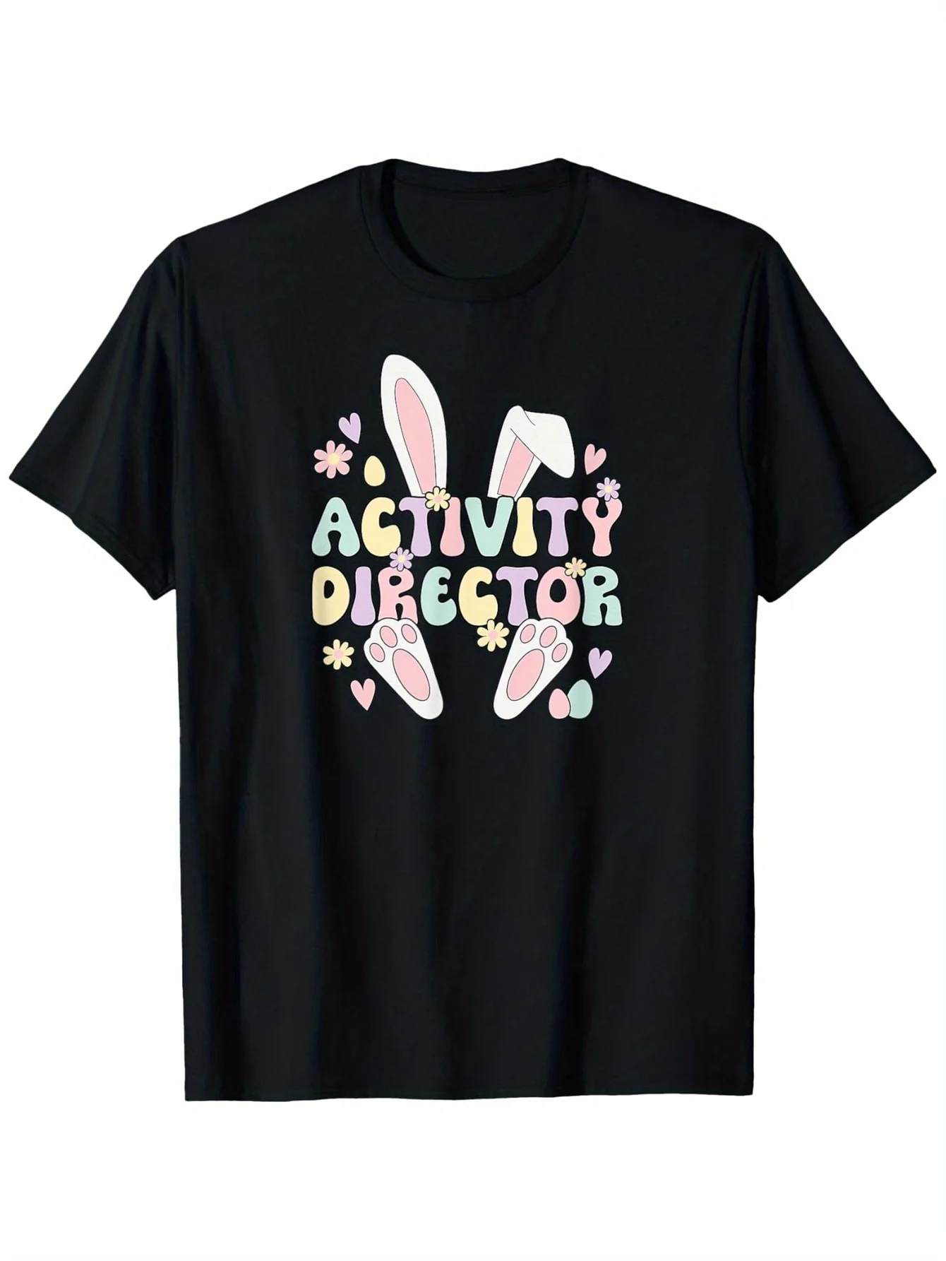 Activity Director Easter Bunny Rabbit Paws Graphic Tee Soft Cotton ...