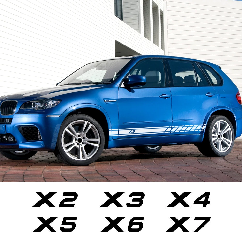 2PCS Auto Decals Car Door Side Skirt Stickers Accessories For BMW X3 ...