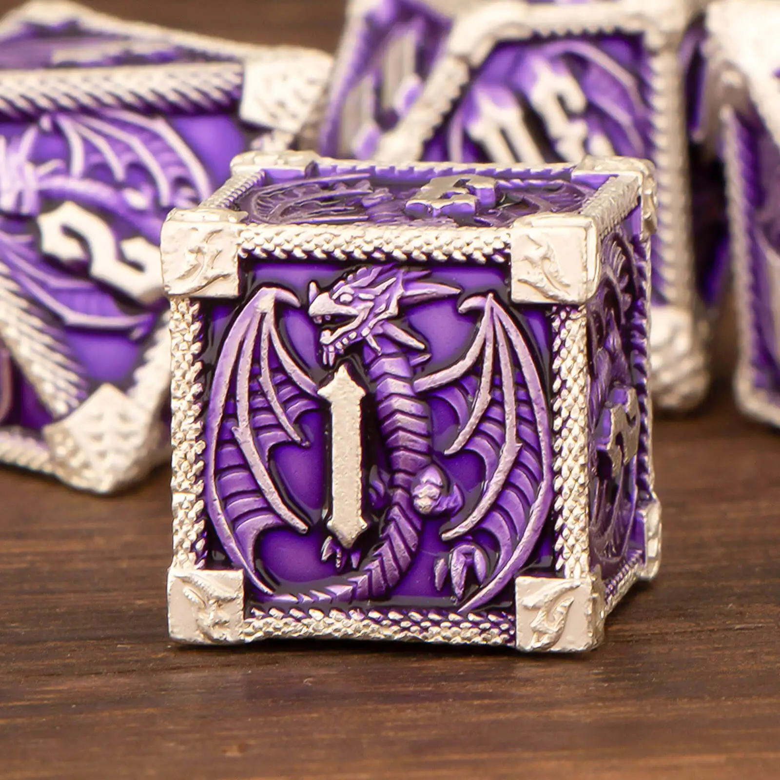 Juego-de-dados-de-Metal-Dungeon-and-Dragon-DND-juego-de-rol-poli-drico ...