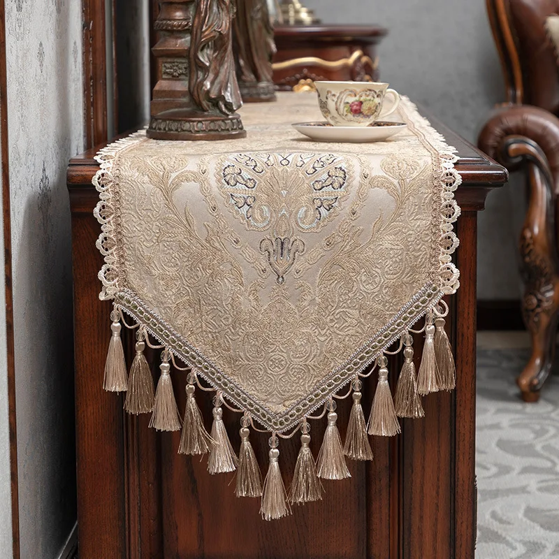 Chenille-Light-Luxury-European-Style-Table-Runner-High-grade-Jacquard ...