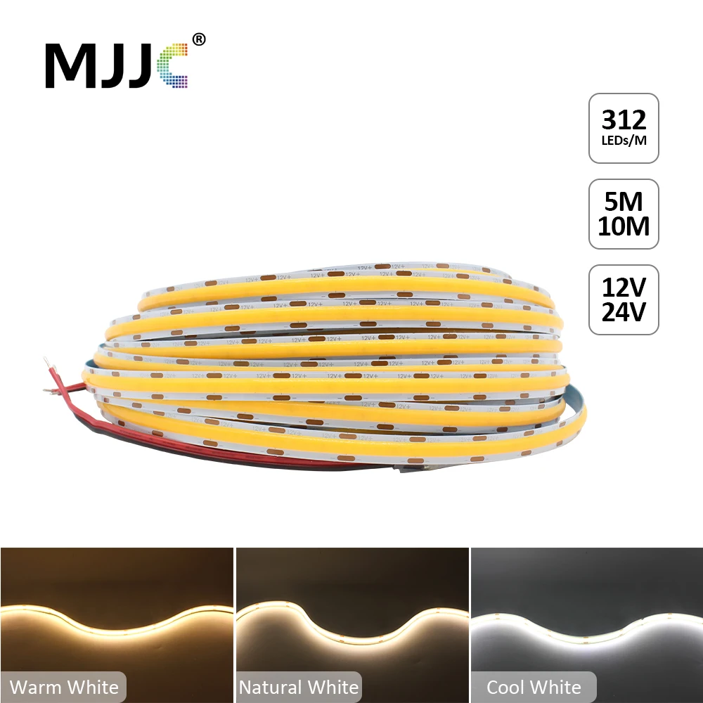 Led Stripe 24v 3000k Dimmable | 10m Cob Flexible Led Ribbon | Led Strip ...
