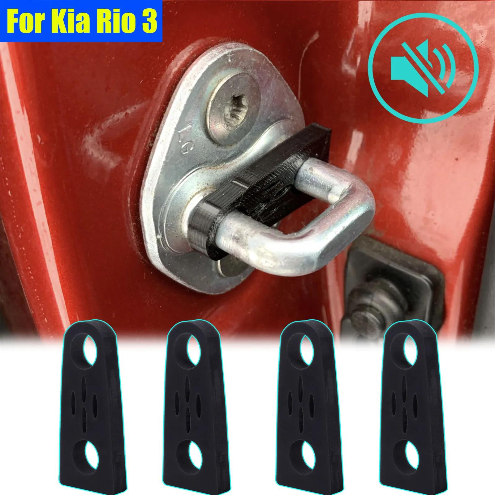 Car Door Lock Sound Deadener Damper Buffer For Kia Rio 3 2011 2017 ...