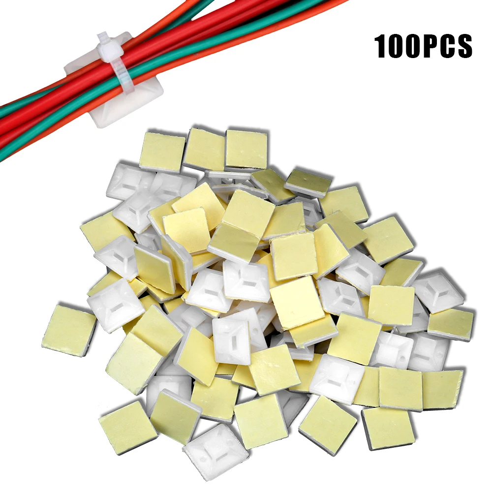 Zip-Tie-Mount-Cable-Tie-Base-Wire-Wall-Holder-Self-Adhesive-Wiring ...
