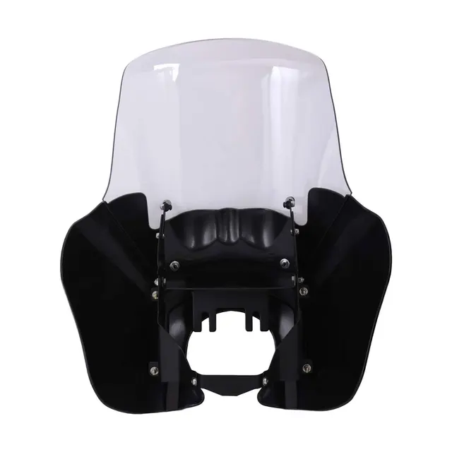 Clear Fairing 5 Windshield ECOTRIC Universal Motorcycle Cruiser Front